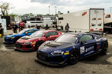 Audi R GT Trio In The Paddocks Of Monza Editorial Stock Image Image Of Track
