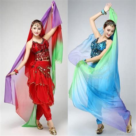 Gradient Veil Shawl Scarf Women Dance Belly Bollywood Costume Shopee