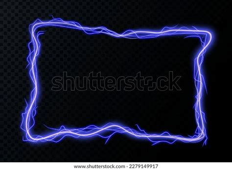 Lightning Vector Frame Curve Light Effect Stock Vector Royalty Free