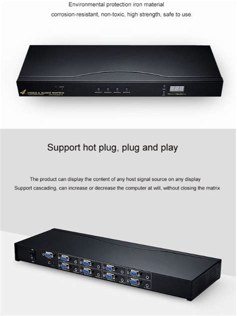 China Factory Can OEM 4 Input 4 Output VGA Matrix 4x4 VGA Matrix Hot Selling 4x4 VGA Switch