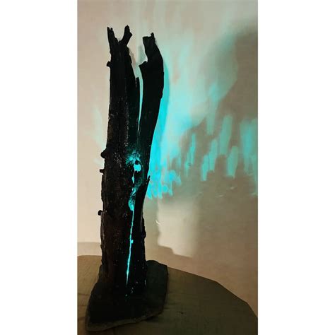 Organic Modern Handmade Tree Trunk Lamp