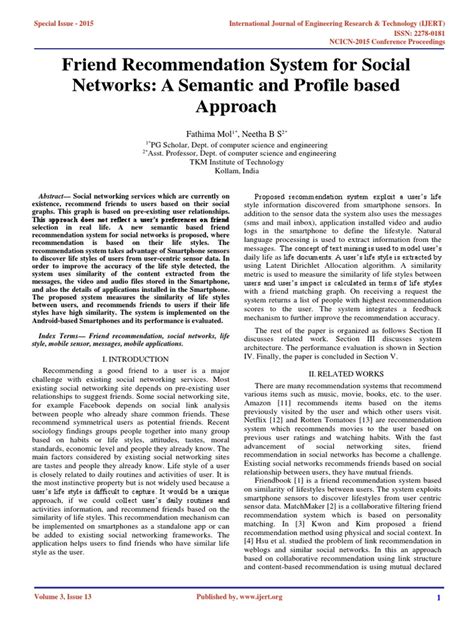 friend recommendation system for social networks a semantic and profile