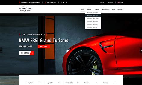 Car Marketplace Bootstrap Template Id 300111928 From Bootstrap