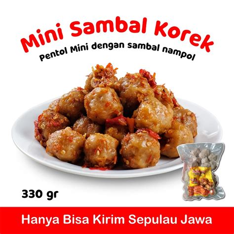 Jual Pentol Mini Sambal Korek Pentol Oseng Mercon Pedas Gila Nampol