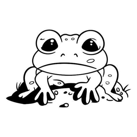Векторная иллюстрация лягушки на белом фоне Карикатурный персонаж
