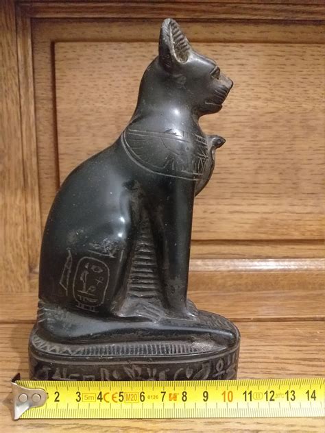 Egyptian Sphinx Cat Statue Vintage Figurine Of An Egyptian Etsy