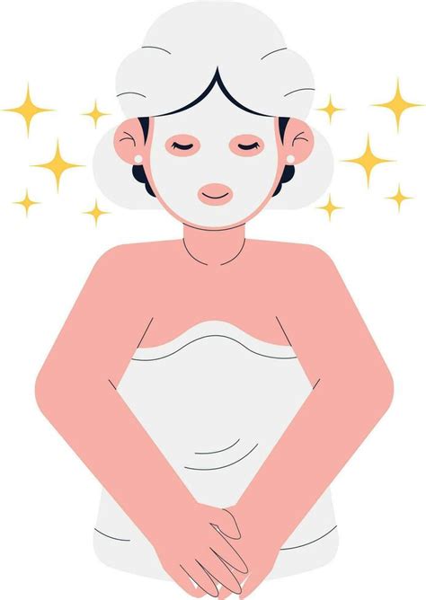 Woman Is Doing Face Mask Illustration 27880782 Vector Art At Vecteezy