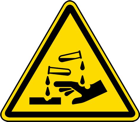 Warning Corrosive Substance Label Save 10 Instantly