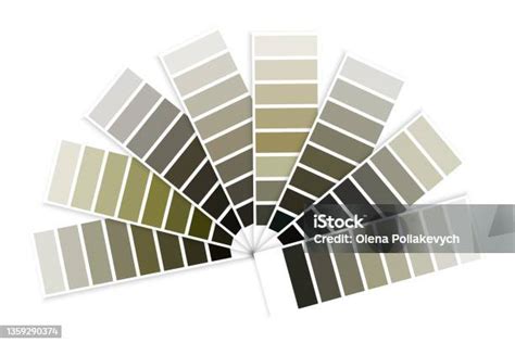 Palet Warna Hijau Gelap Seni Garisgaris Desain Template Swatch Interior
