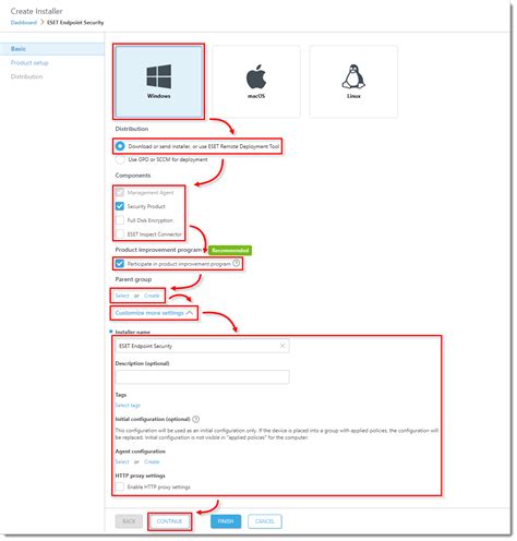 Kb Deploy The Eset Management Agent And The Eset Endpoint Product Together From Eset