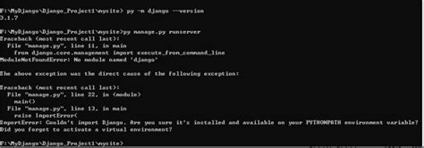 Cmd：importerror Couldnt Import Django Are You Sure Its Installed