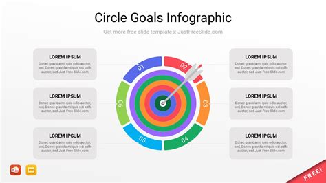 6 Point Circle Goals Infographic Ppt Free Download Just Free Slide