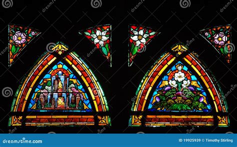 Colorful Stained Glass In Church Stock Image 23410627