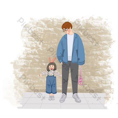 Fathers Day Dad Spoils His Daughter Png Images Psd Free Download