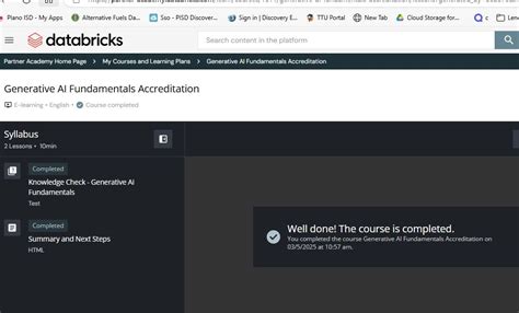 Completed My Databricks Genai Today Sharada Lakshmanan
