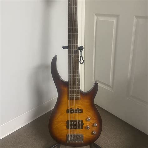 Rogue 5 String Electric Bass Guitar Sunburst Reverb