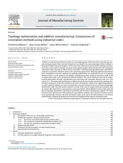 Pdf Topology Optimization And Additive Manufacturing In The Building And Construction Industry
