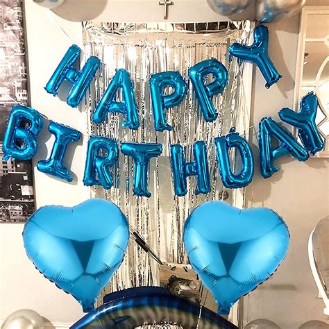 Luftballons 16 Geburtstag Dekoration Jungen Blaue