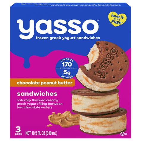 Save On Yasso Chocolate Peanut Butter Greek Yogurt Sandwiches 3 Ct Order Online Delivery Giant
