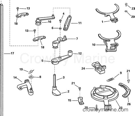 THROTTLE LINKAGE 2000 Johnson Outboards 150 J150VLSSS Crowley Marine