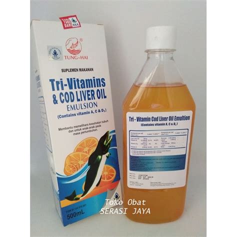 Jual Tung Hai Tri Vitamin And Cod Lever Oil 500ml Suplemen Makanan Berkhasiat Shopee Indonesia