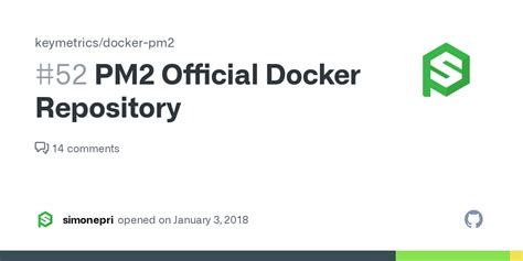 Pm Official Docker Repository Issue Keymetrics Docker Pm Github