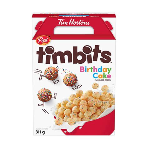 Exotic Tim Hortons Timbits Birthday Cake Cereal 311g Delta 8 Resellers