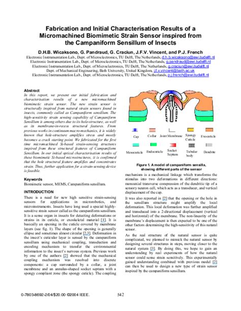 Pdf Flys Proprioception Inspired Micromachined Strain Sensing Structure Idea Design
