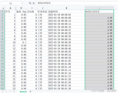 Excel 快速计算相邻行之间的时间差excel相邻两行两两求差 Csdn博客