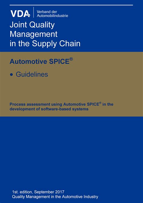 Automotive SPICE Guidelines 1st Edition 2017 Verband Der