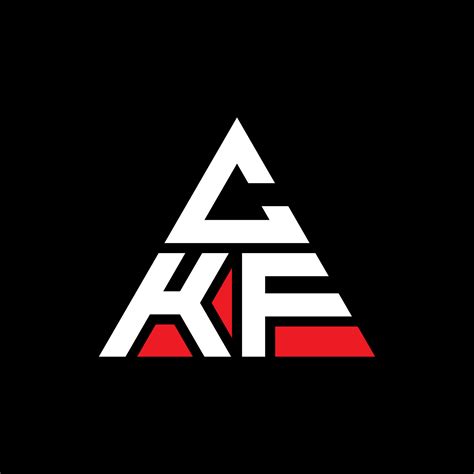 Ckf Triangle Letter Logo Design With Triangle Shape Ckf Triangle Logo