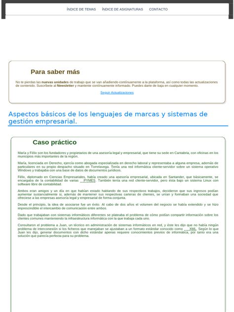 Apuntes De Lenguajes De Marcas Tema 1 Daw Pdf