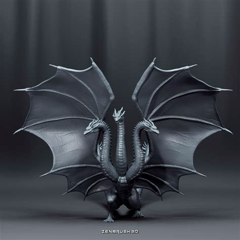 🤴 King Ghidorah Godzilla 3d Printing Model Stl・ 3d File For 3d