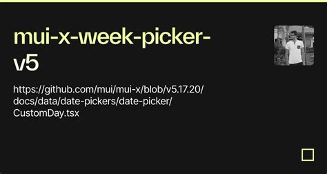 Mui X Week Picker V5 Codesandbox