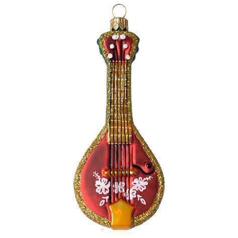 Folk Mandolin Christmas Tree Decoration In Blown Glass Online Sales On Uk