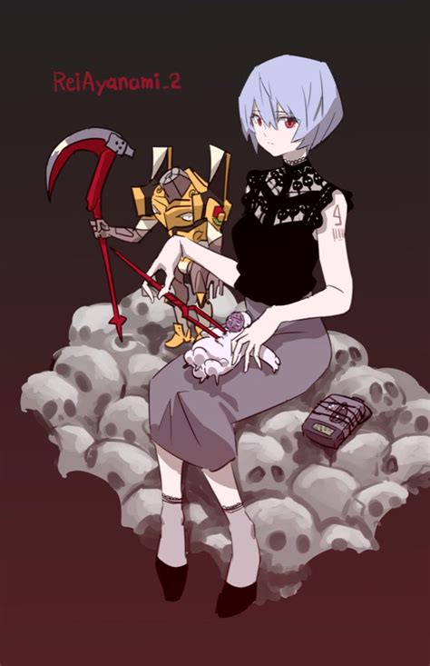 Safebooru 1girl Ayanami Rei Barcode Barcode Tattoo Bare Arms Bare