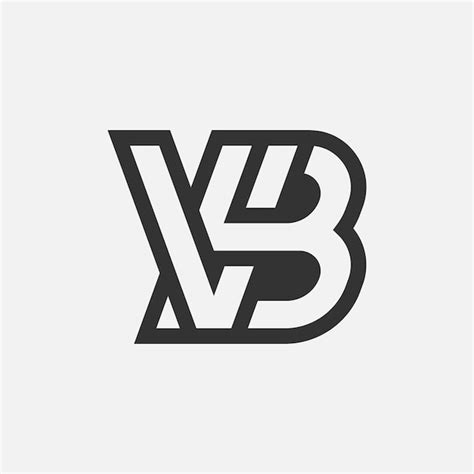 Буква Bv или Vb Логотип Монограмма Логотип буквы B с комбинацией V
