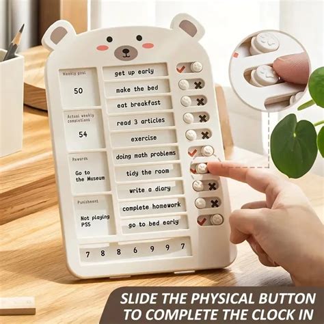 Weekly Planning Book Kawaii Stationery Reward And Punishment Tasks Cute