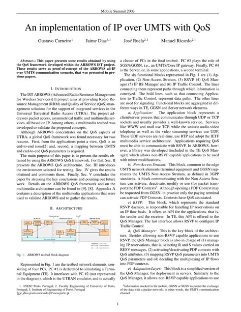 Pdf An Implementation Of Ip Over Umts With Qos