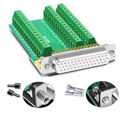 Db44 44 Pin Nő Férfi Mini Terminál Kitörési Pcb Board Adapter Din Sínre
