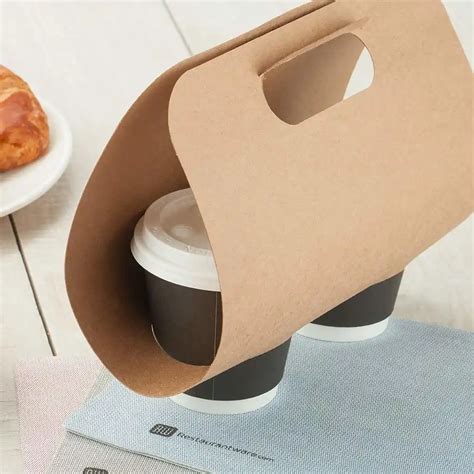 20pcs 일회용 커피 포장 홀더 일회용 컵 캐리어 우유 차 테이크 아웃 종이 트레이 음료 캐리어 테이크 아웃 컵 스탠드
