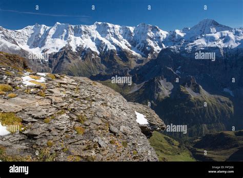 Blick Vom Schilthorn In Sogenannten Nahe Breithorn Und Tschingelhorns