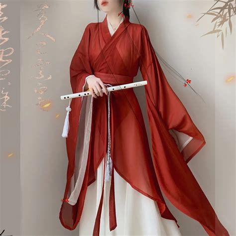Classic Red Hanfu Chinese Dress For Women Newhanfu Store