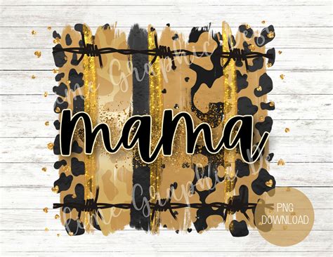 Cowprint Mama Western Sublimation Png Mama Png Western Mama Png Barbed