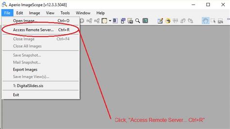 Aperio Connecting To The Server West Virginia School Of Osteopathic Medicine