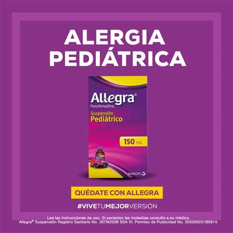 Allegra Fexofenadina Suspensión Pediátrico Frasco Con 150 Ml H E B México