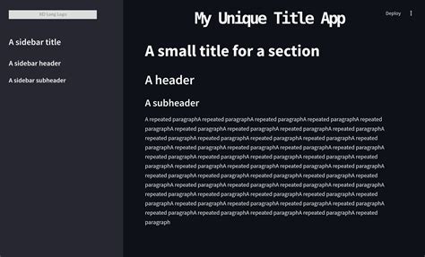 how to make a title in the top center of the page using streamlit
