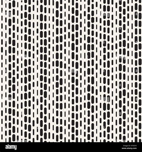Black And White Irregular Rounded Dashed Lines Pattern Modern Abstract
