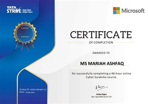 Excited To Share My Latest Achievement Successfully Completed The 40 Hour Online Cyber Suraksha