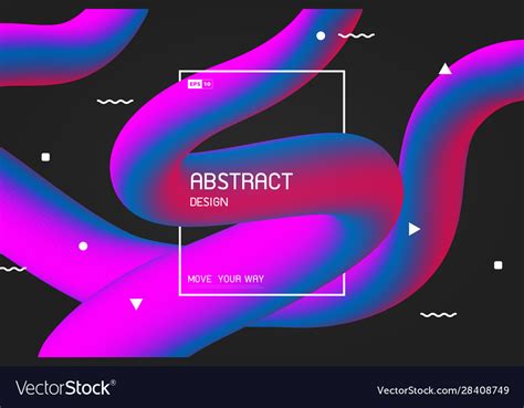 Abstract Colorful Stripe Line Free Shape Vector Image